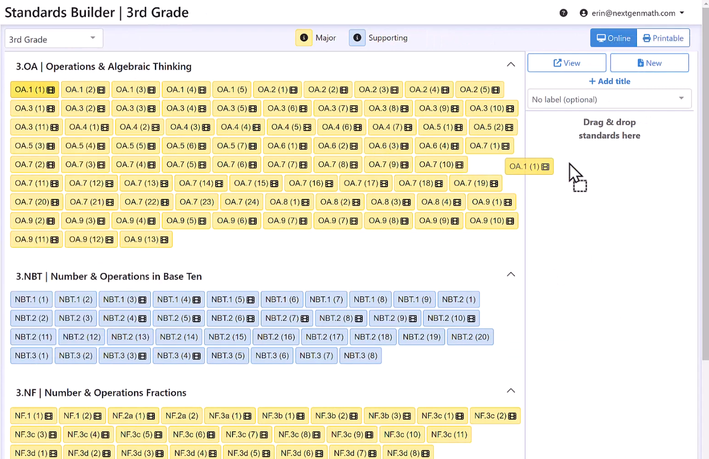 Adding several of the same stem to an assignment – Next Gen Math