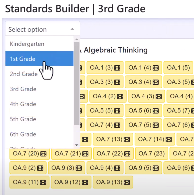 Adding stems from multiple grade levels to an assignment – Next Gen Math
