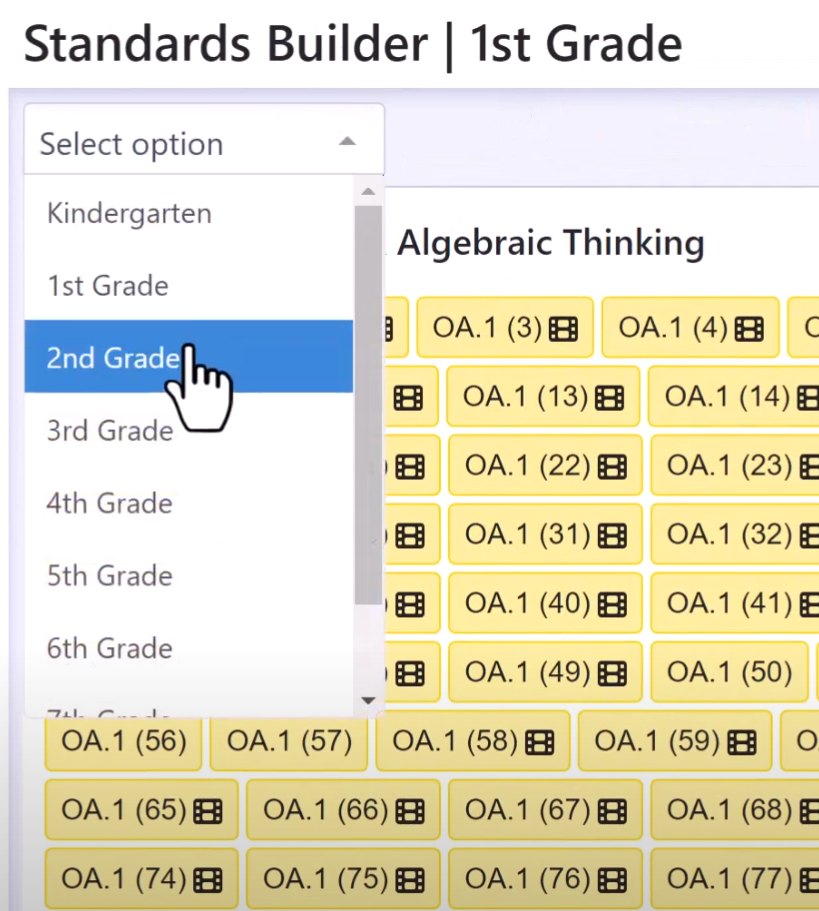Adding stems from multiple grade levels to an assignment – Next Gen Math