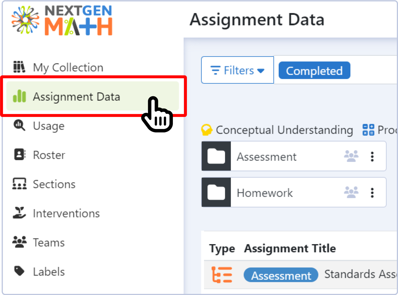 Editing cut scores – Next Gen Math