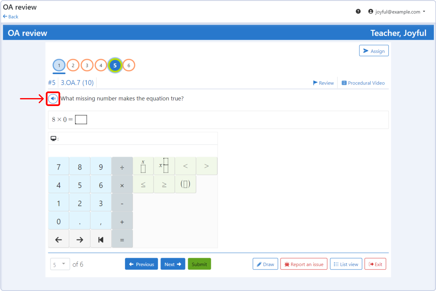 Accessing text-to-speech – Next Gen Math