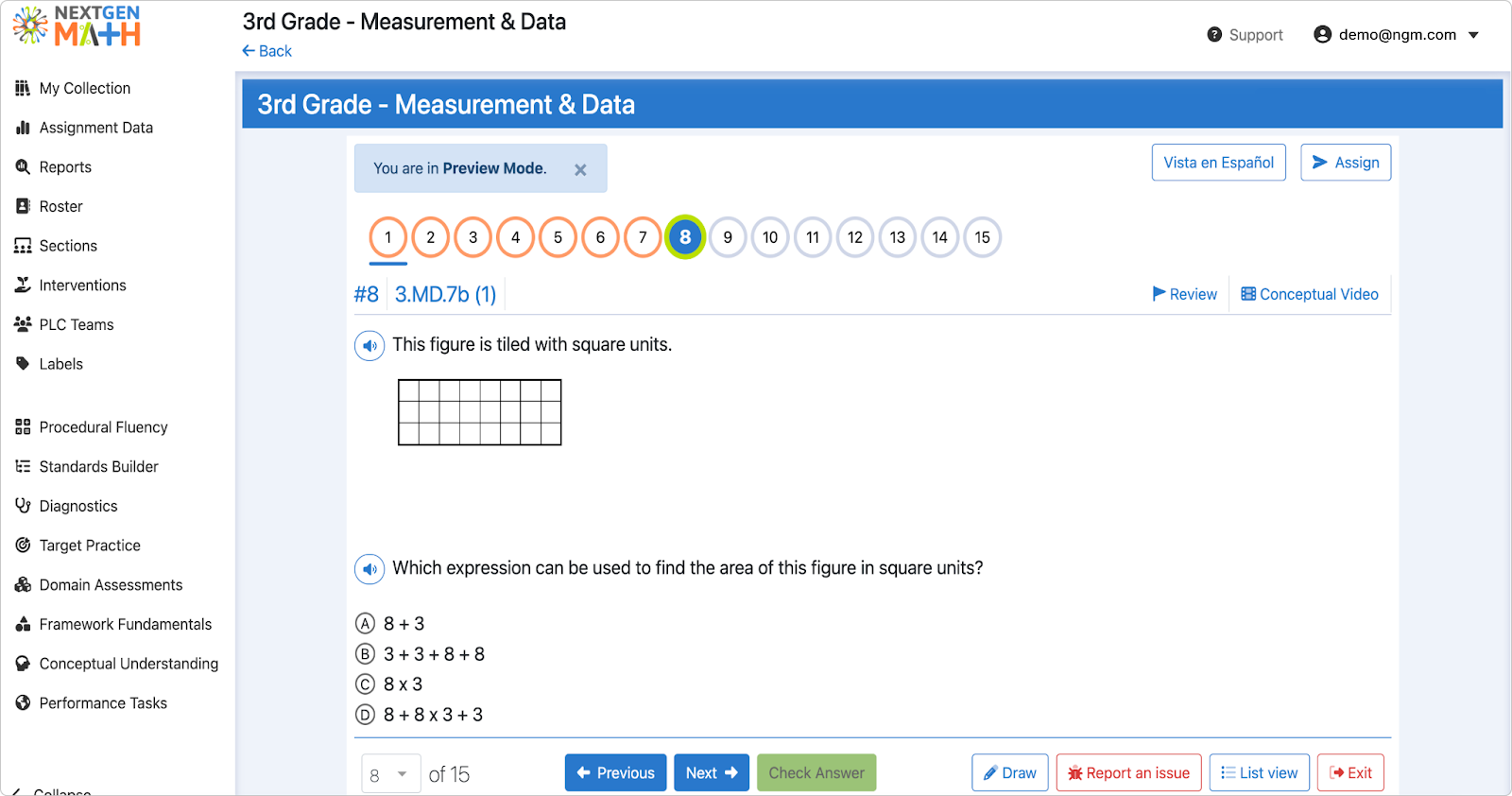 Domain Assessment Overview – Next Gen Math