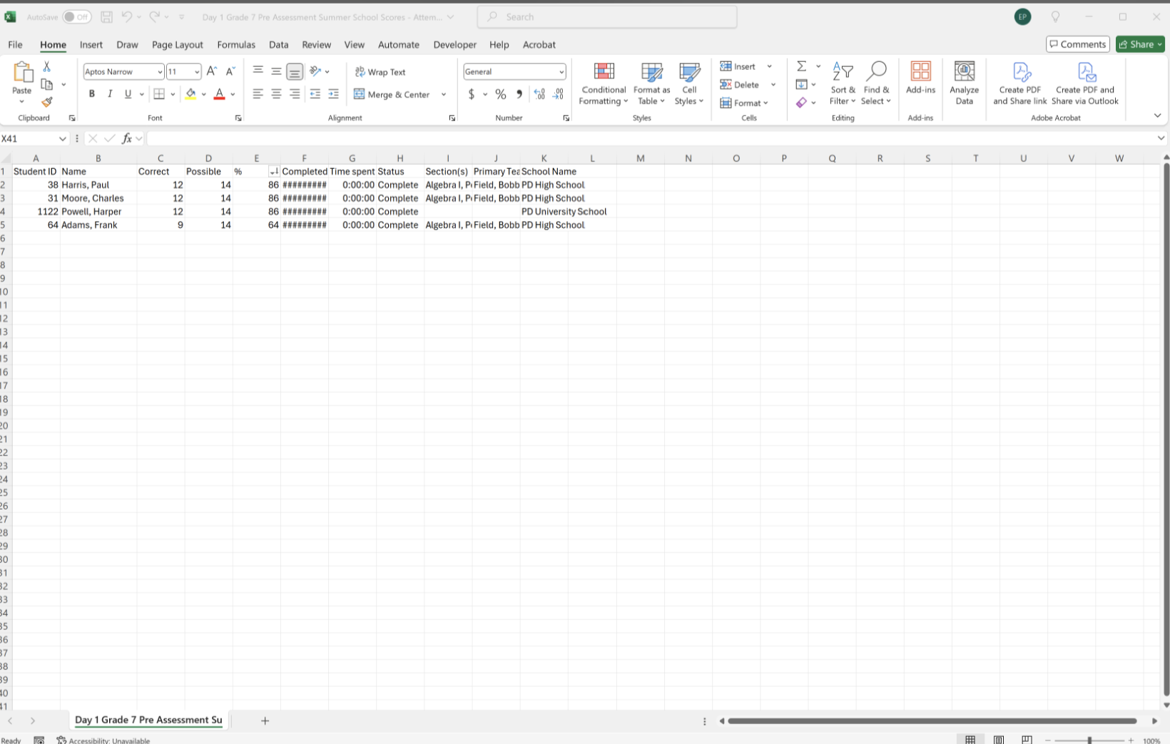 Exporting Assignment Data From the Results Page – Next Gen Math